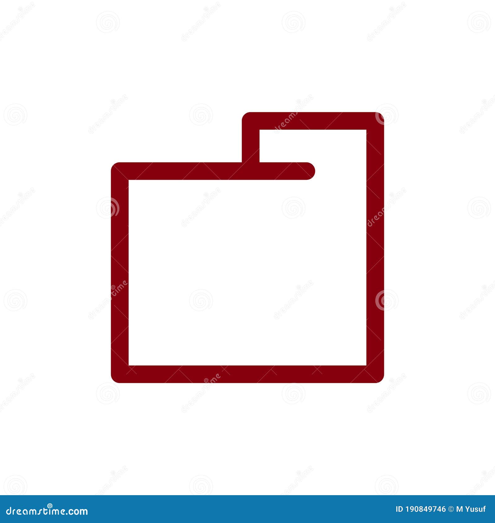 Folder Vector Icon. Empty Folder Line Art Pictogram Stock Vector ...