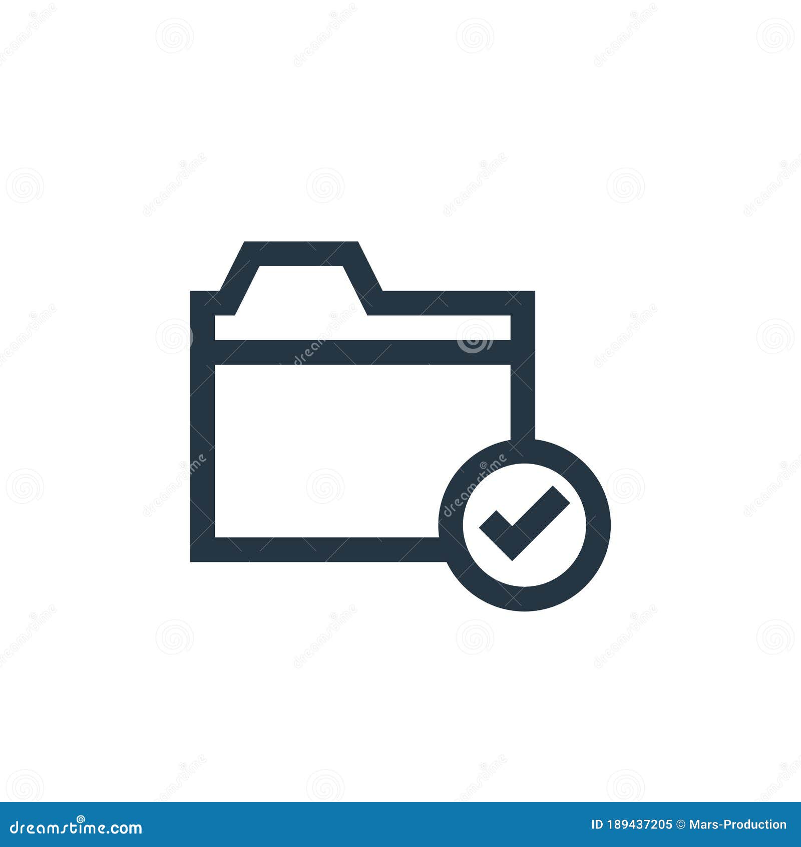 Folder Vector Icon Isolated on White Background. Outline, Thin Line ...