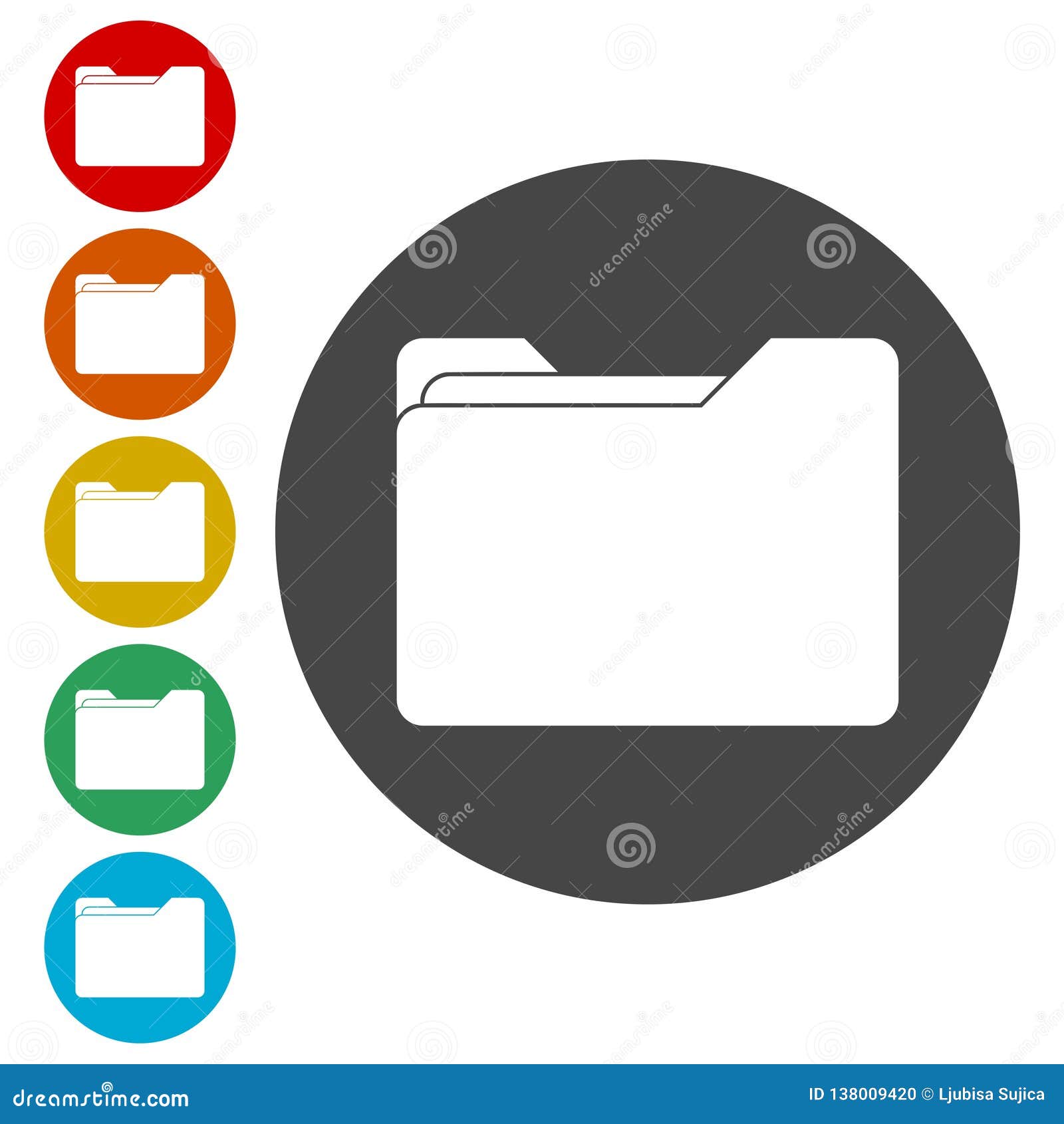 Folder Vector Illustration, Document Folder Sign Stock Vector ...