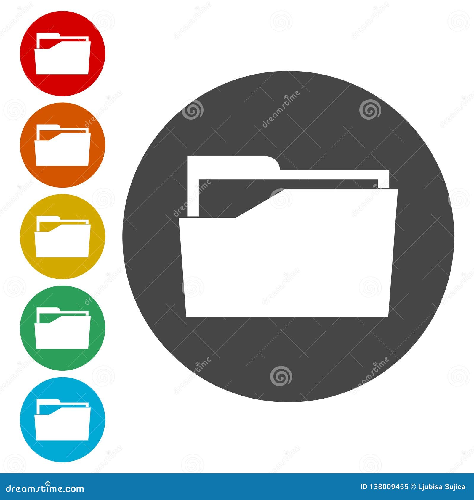 Folder Vector Illustration, Document Folder Sign Stock Vector ...