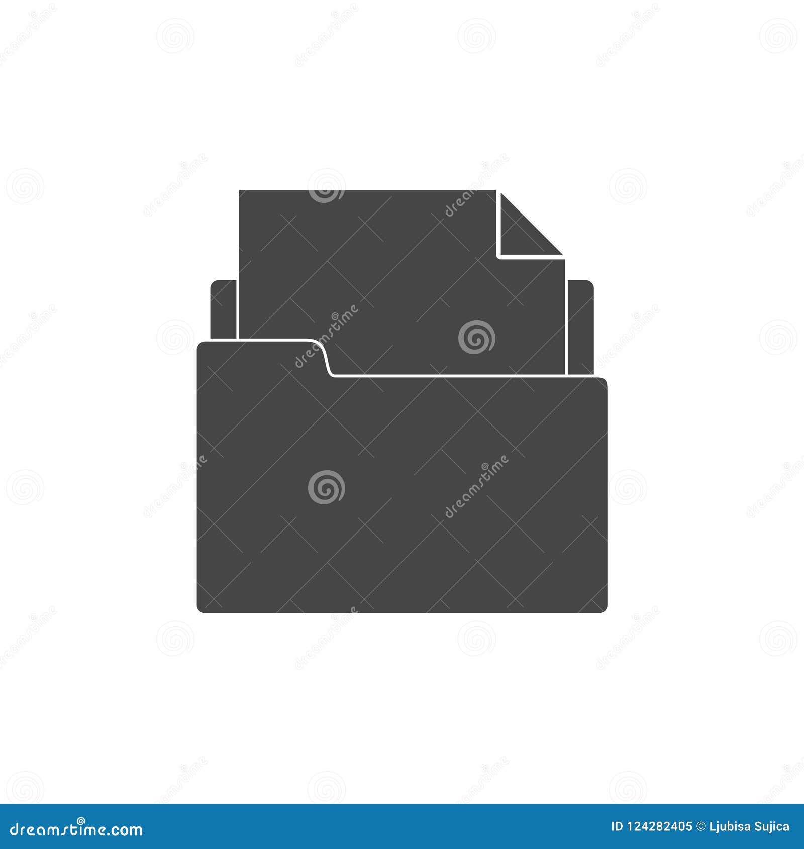 Folder Vector Illustration, Document Folder Sign Stock Vector ...