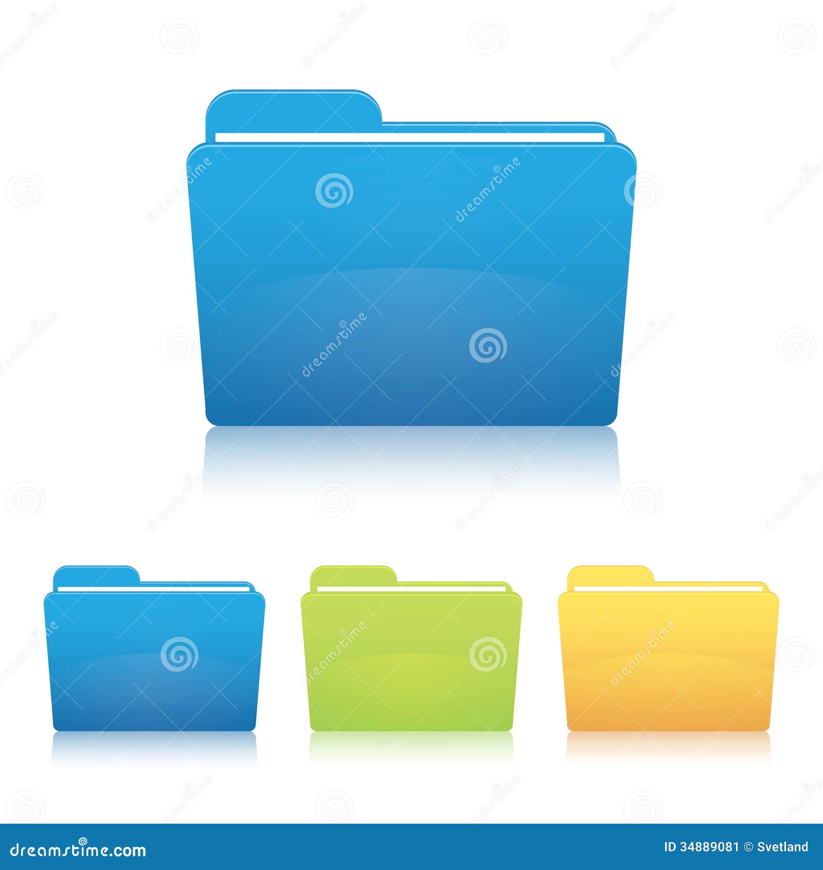 Folder. Vector Illustration. Stock Vector - Illustration of green ...