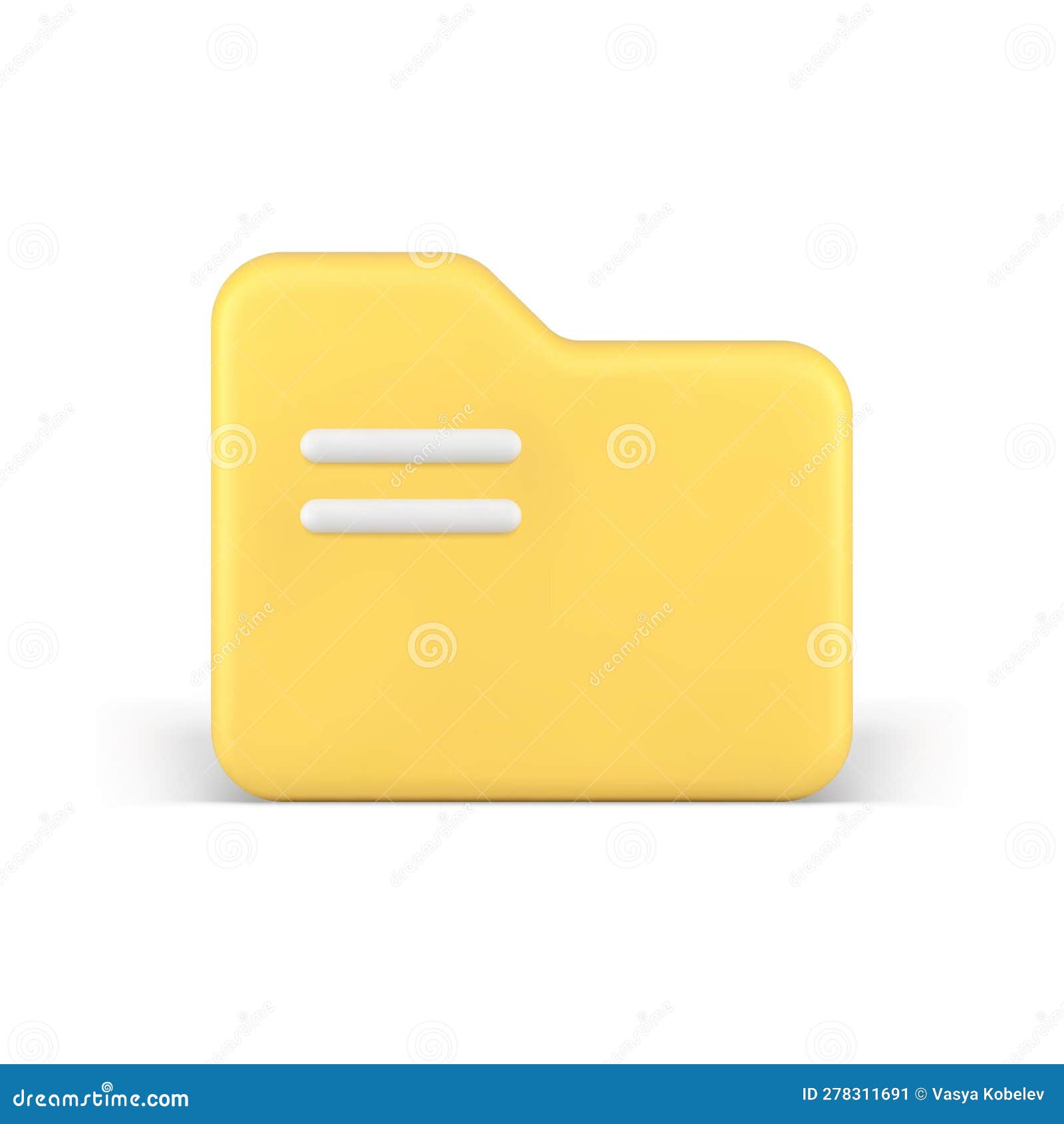 Folder Yellow Archive Digital Memory for Data Information Storage 3d ...