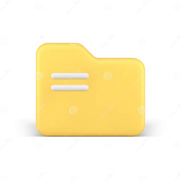 Folder Yellow Archive Digital Memory for Data Information Storage 3d ...