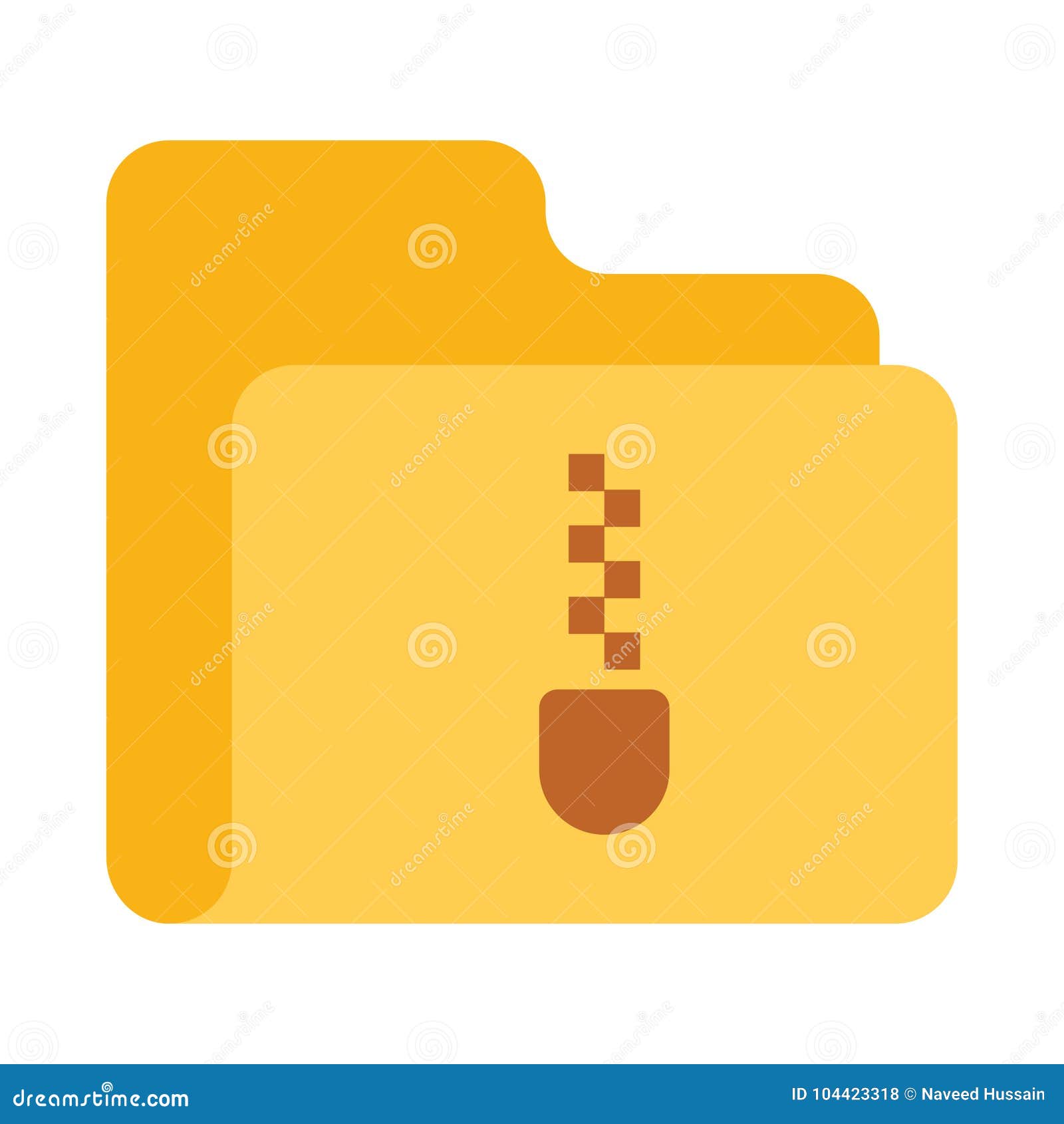 Folder Zip Color VECTOR Icon Stock Illustration - Illustration of flat ...