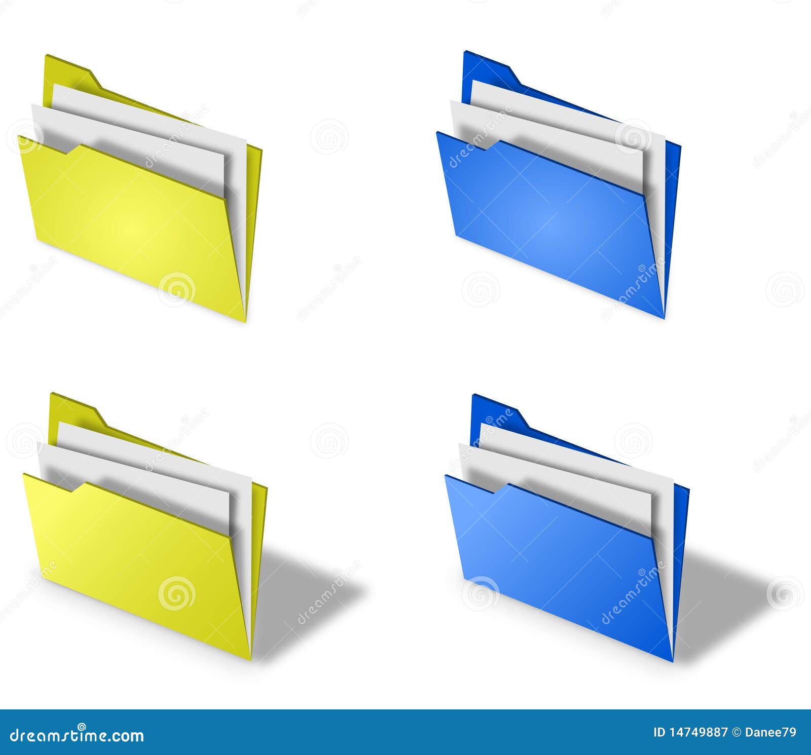 Set Of Folders Cartoon Vector | CartoonDealer.com #46388559