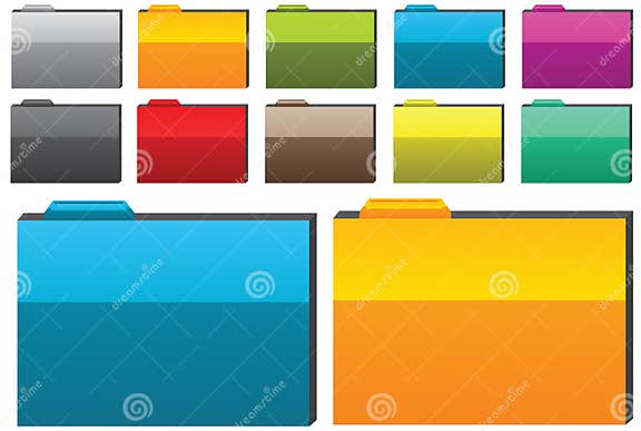 Folders stock vector. Illustration of internet, portfolio - 20625138