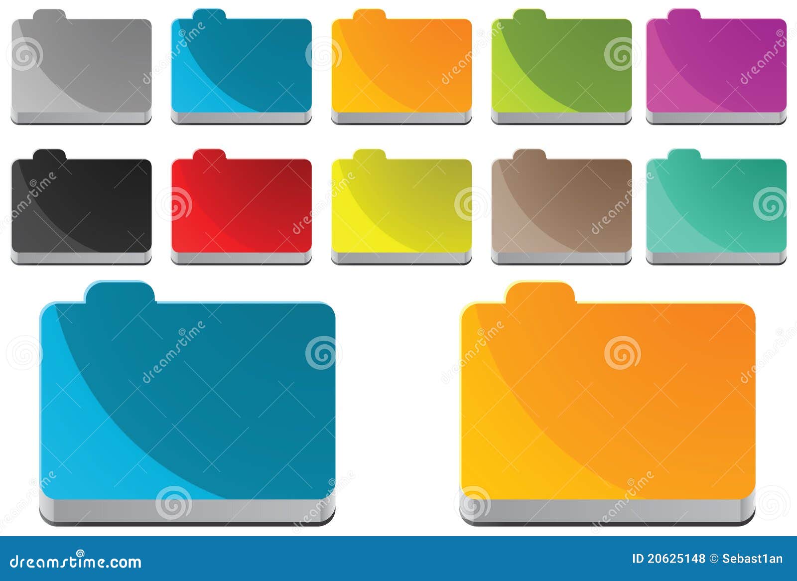 Folders stock vector. Illustration of binder, sheath - 20625148