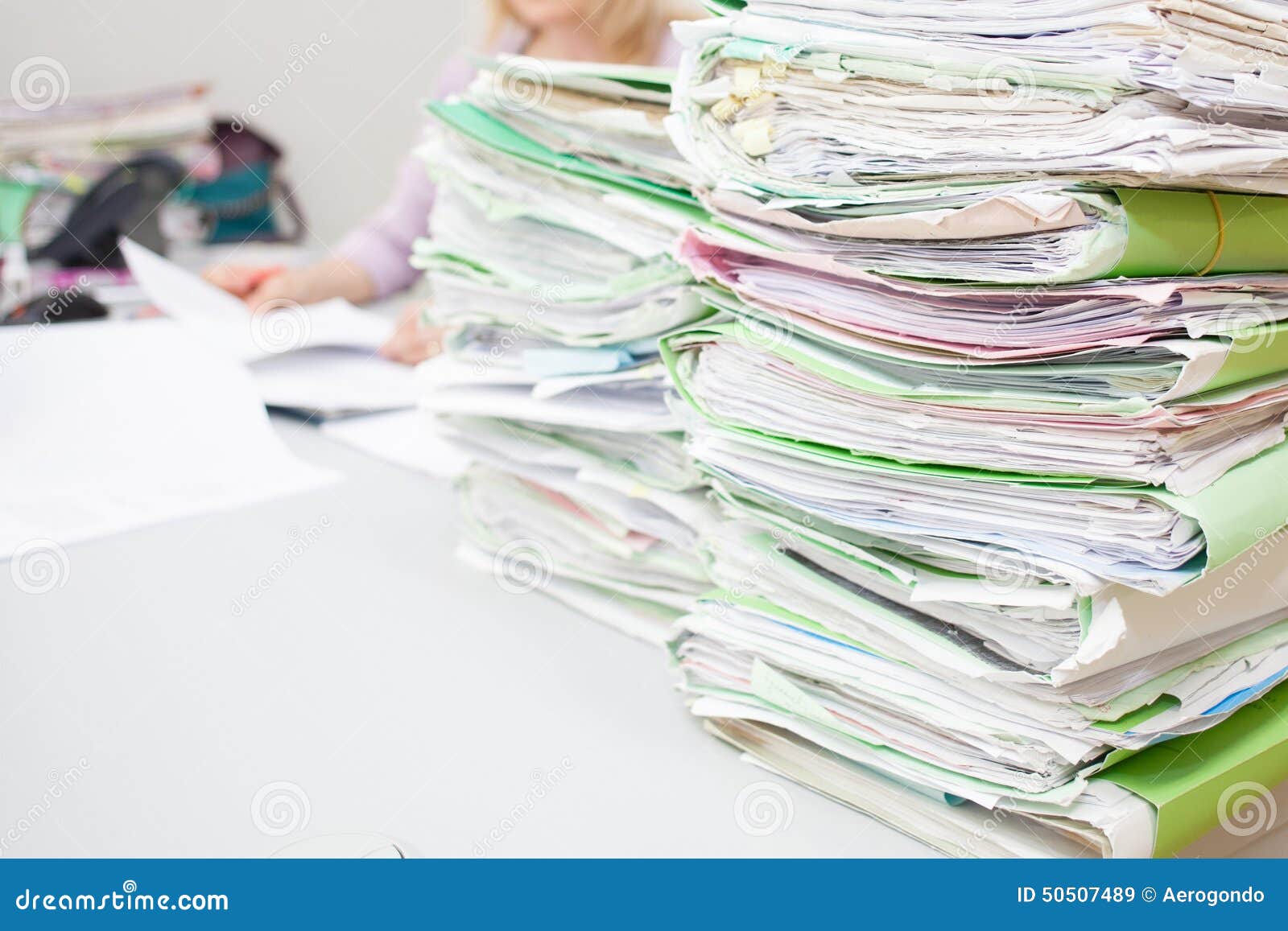 Folders on desk stock image. Image of computer, empty - 50507489