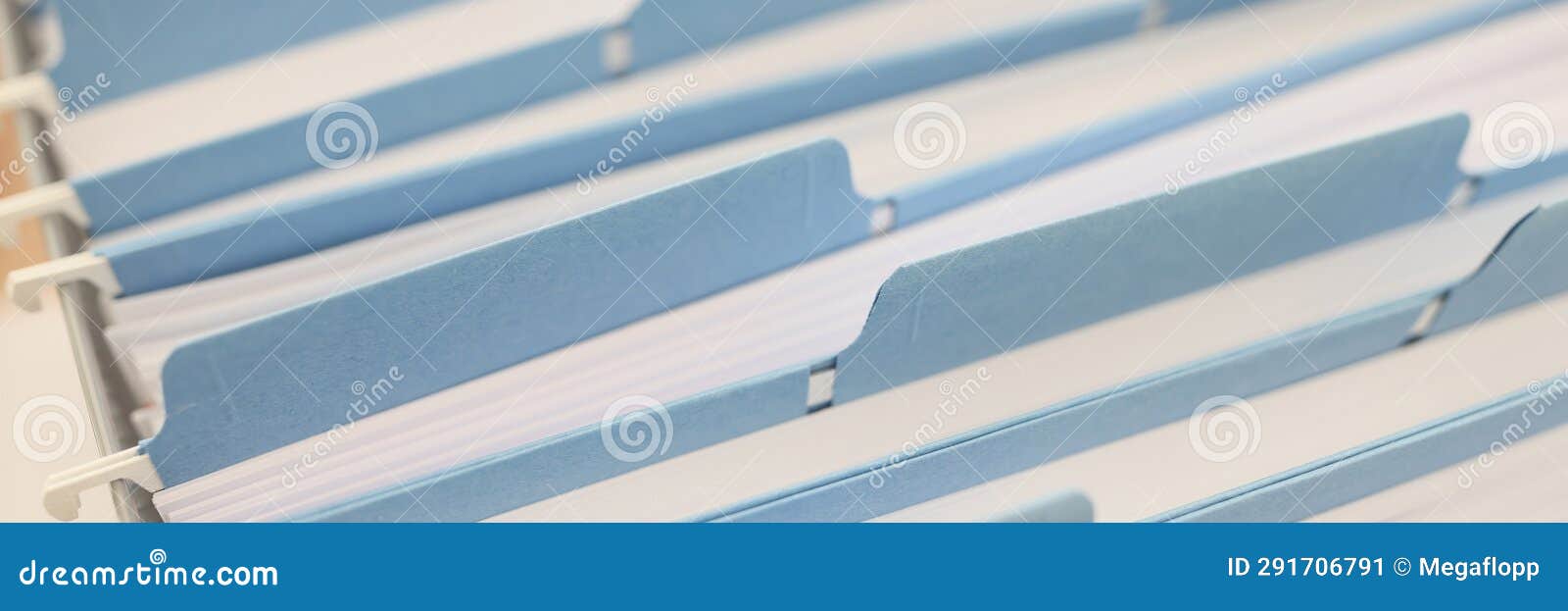 Folders with Documents and Project Papers Put in Order Stock Image ...