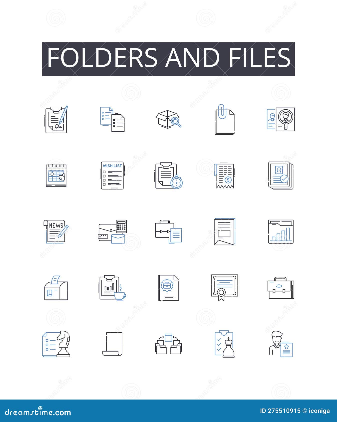 Folders and Files Line Icons Collection. Directories and Documents ... Folders and Files Line Icons Collection. Directories and Documents ...