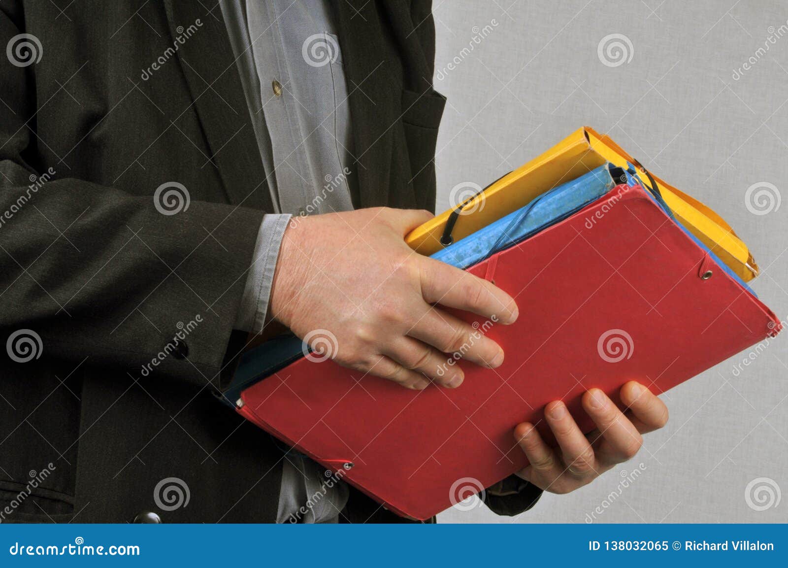 Folders in hand stock image. Image of document, businessman - 138032065