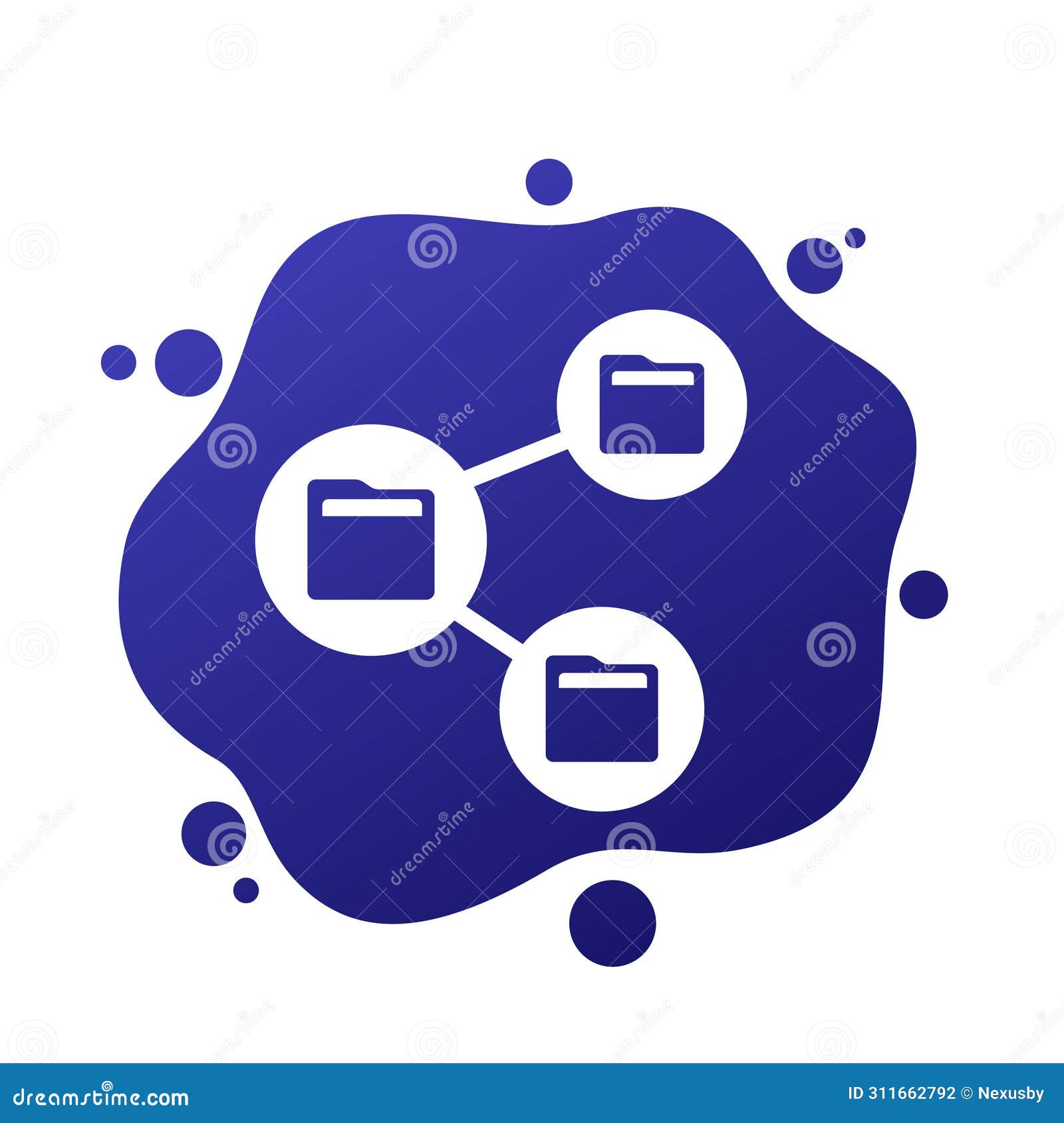 Folders Icon for Apps and Web Stock Vector - Illustration of archive ...