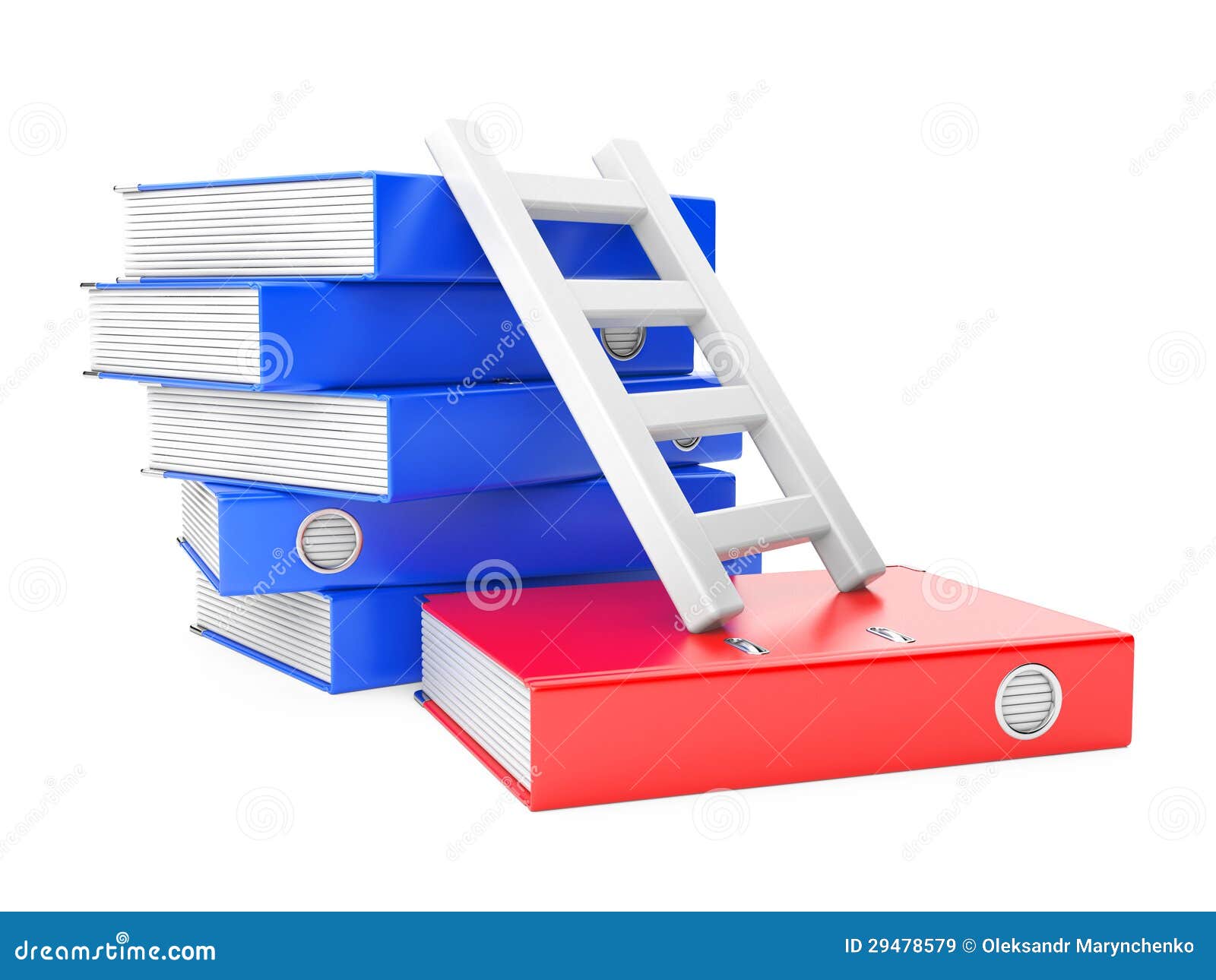 Folders and ladder stock illustration. Illustration of growth - 29478579