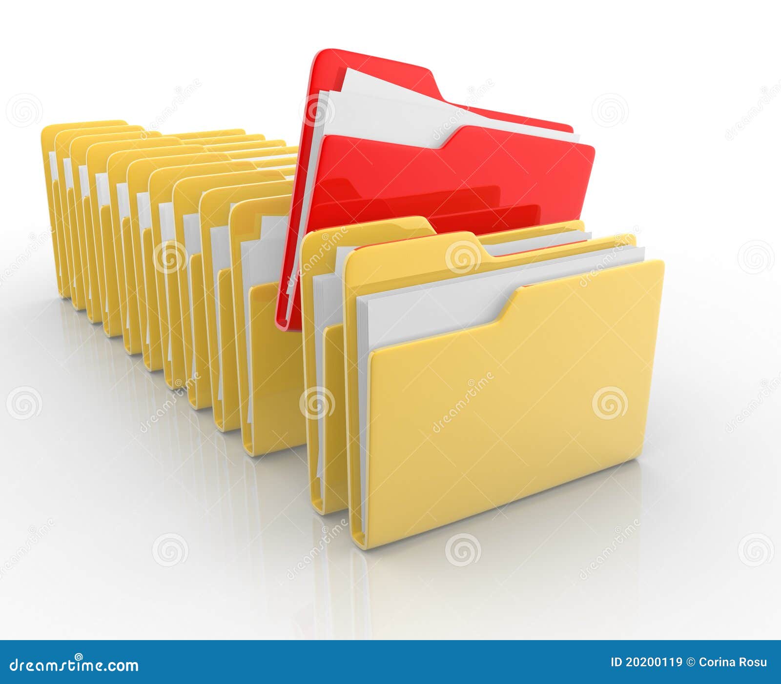 Folders with paper stock illustration. Illustration of paperwork - 20200119