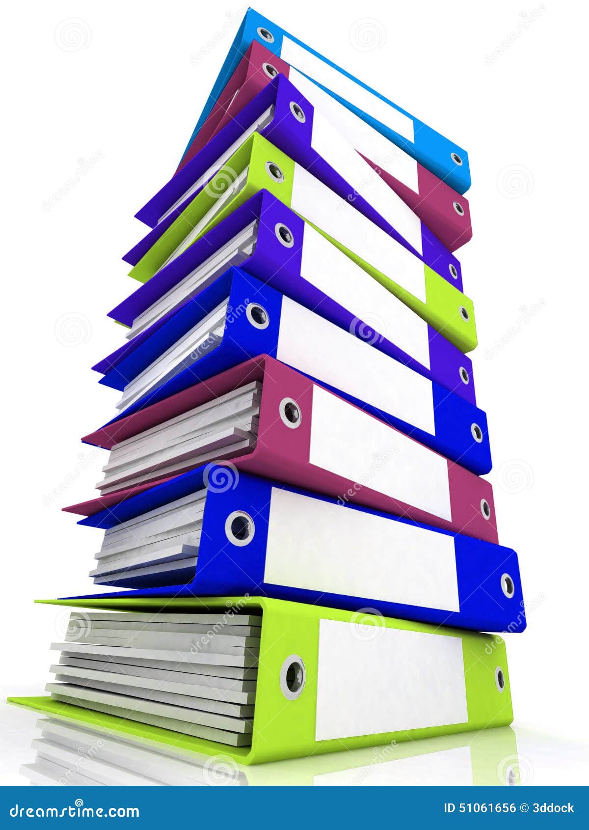 Folders for papers stock illustration. Illustration of documents - 51061656