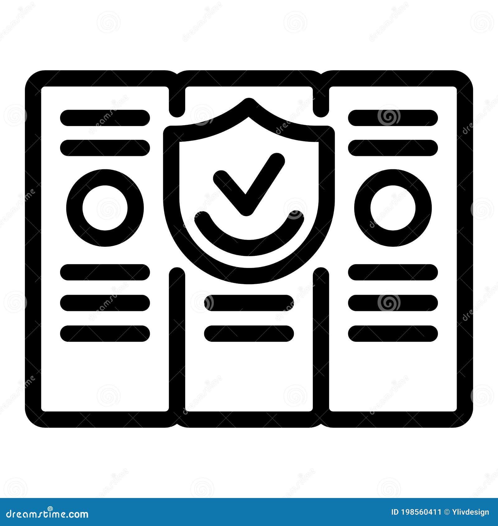 Folders Reliability Icon, Outline Style Stock Vector - Illustration of ...