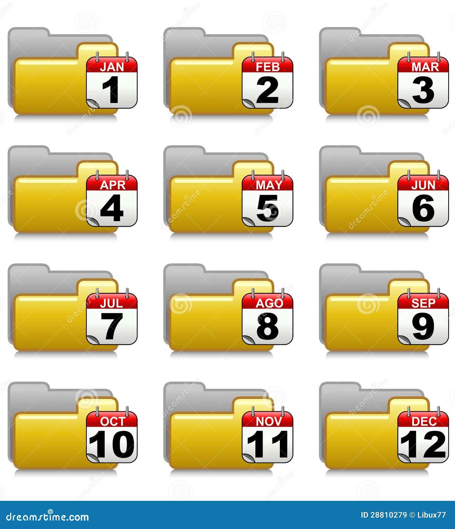 Folders Set - Office Applications Folders 18 Stock Vector ... Folders Set - Office Applications Folders 18 Stock Vector ...