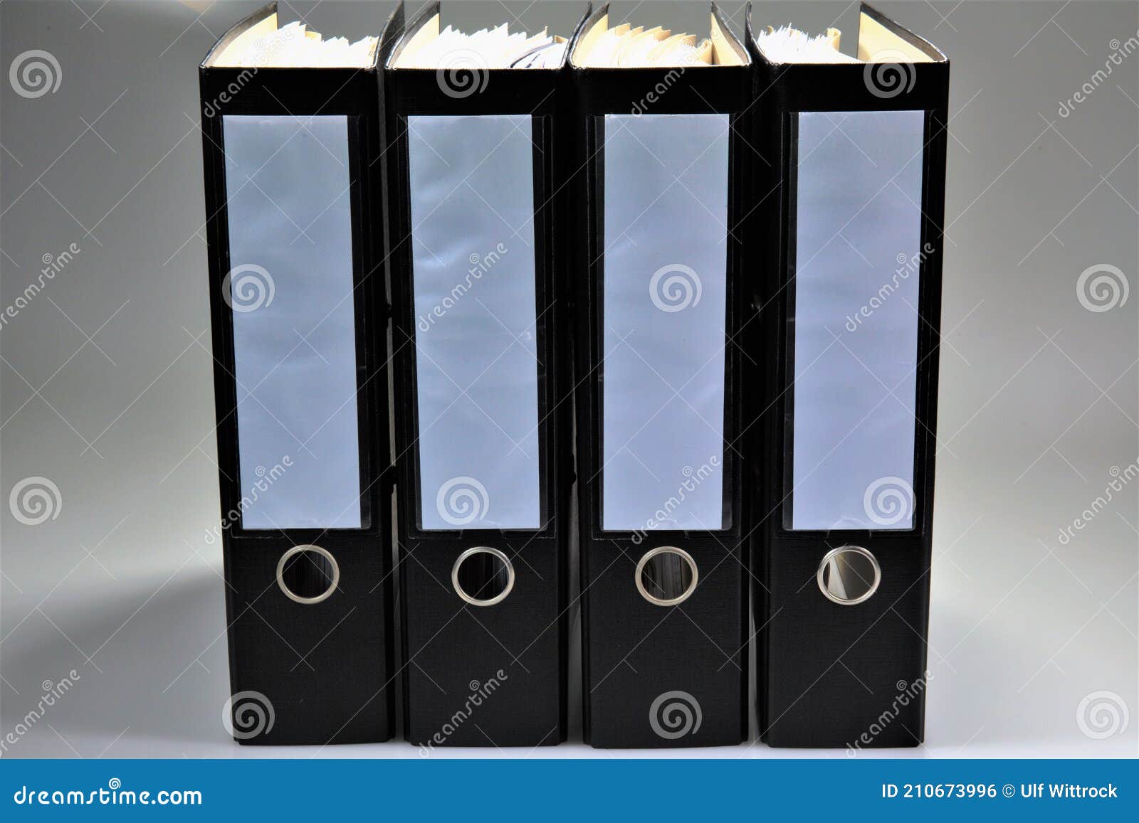 Folders on a shelf stock photo. Image of document, shelf - 210673996