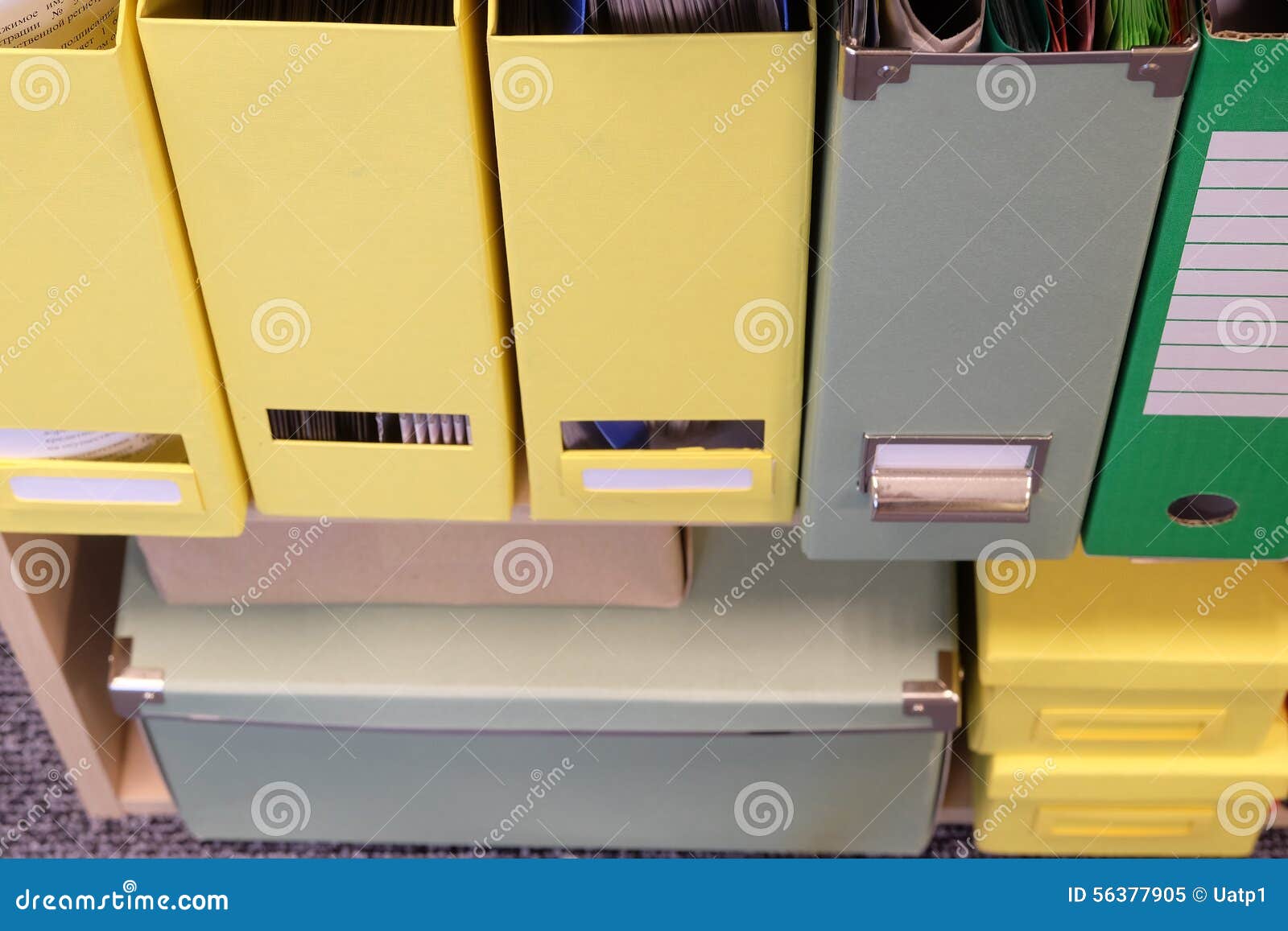 Folders on a shelf stock image. Image of folders, organize - 56377905
