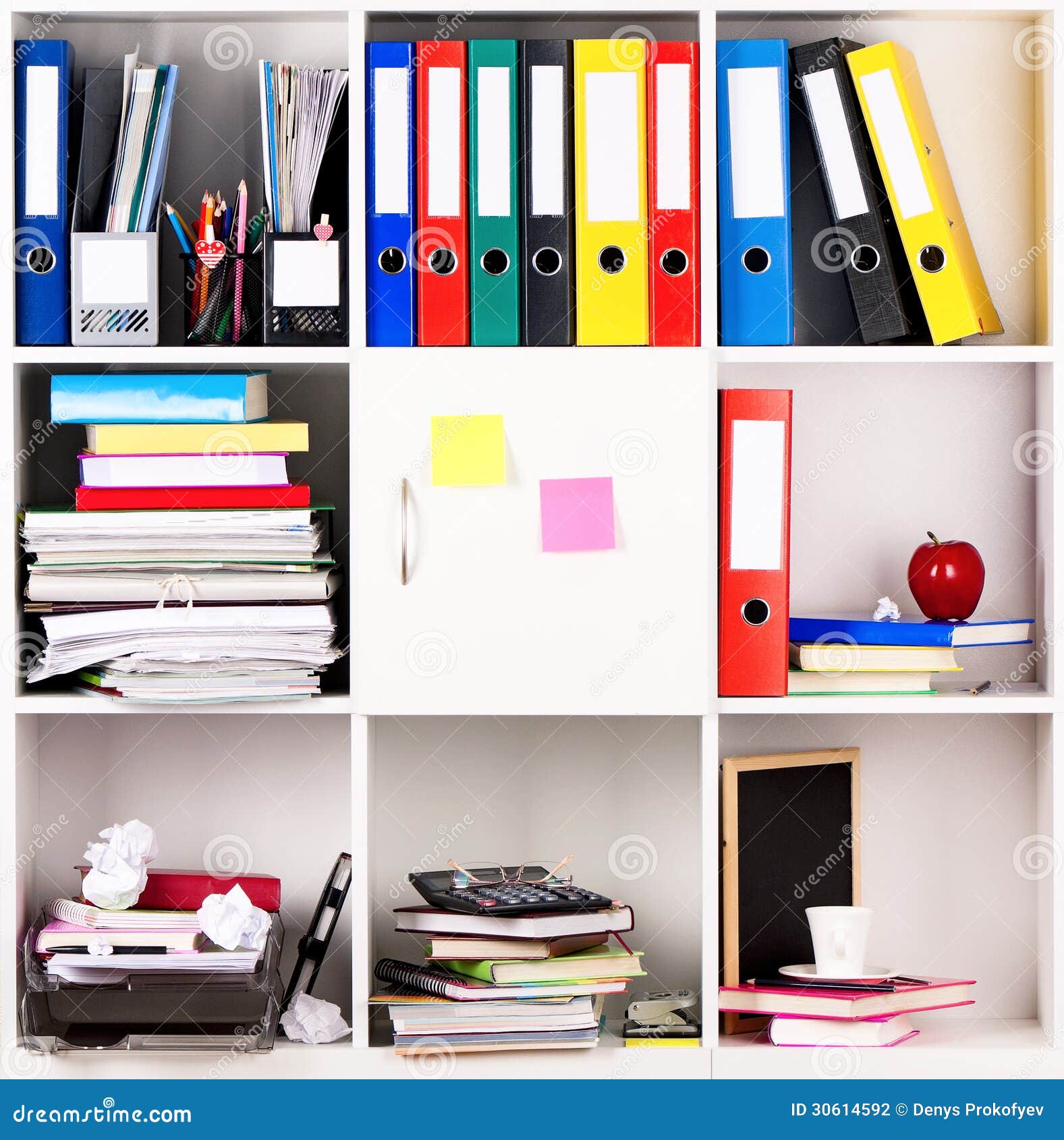 Folders on shelves stock photo. Image of bureaucracy - 30614592
