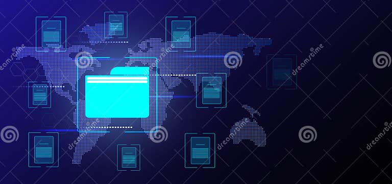 Folders for Storing Documents. Structure of Paperless Exchange of Information, Archive Stock ...