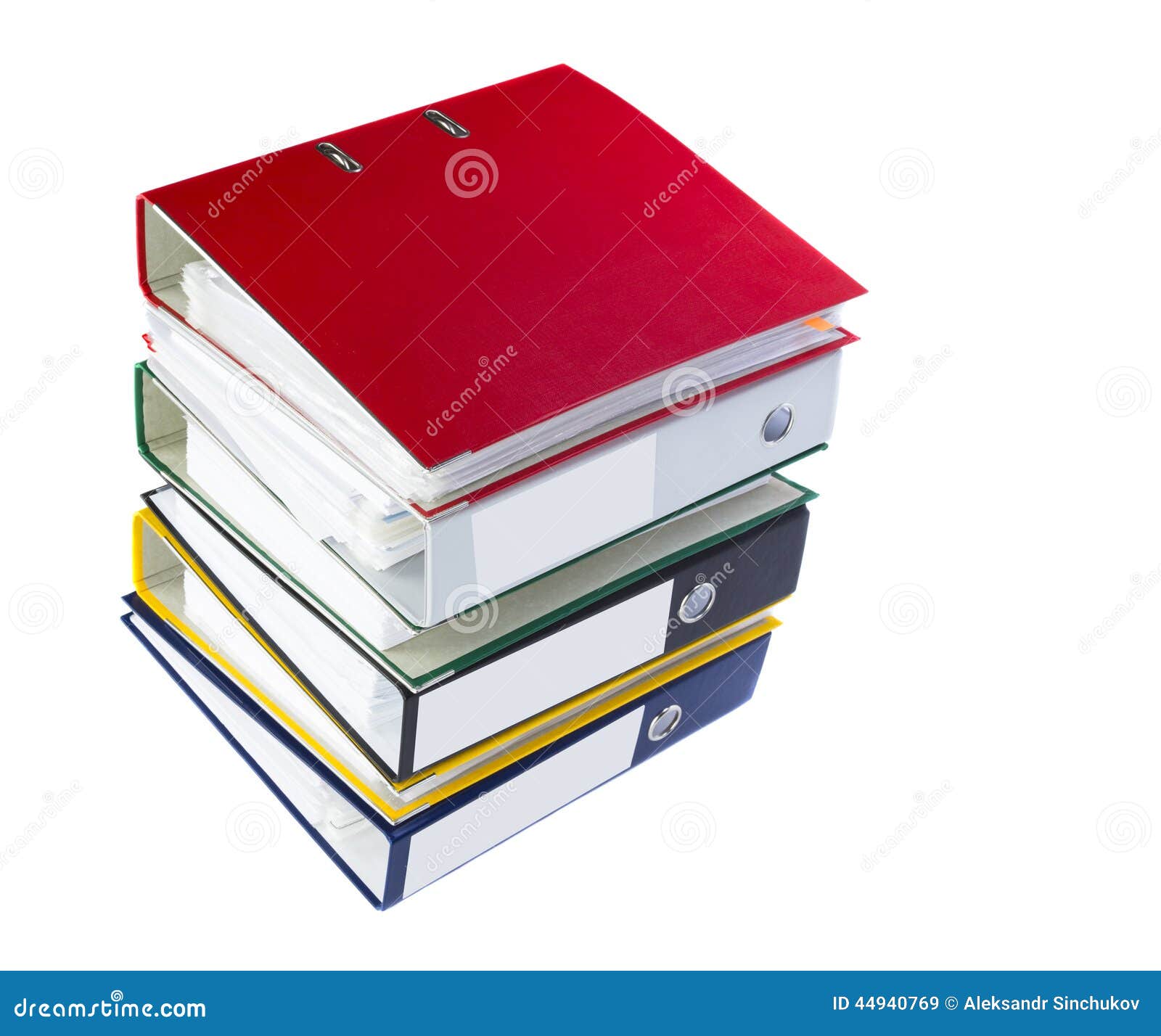 Folders top view stock image. Image of accounting, color - 44940769