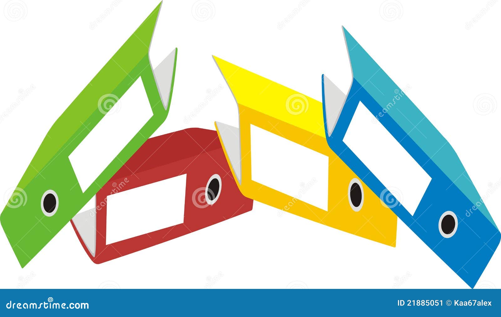Folders under a paper stock vector. Illustration of accessory - 21885051