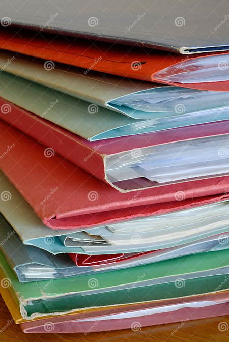 Folders V stock image. Image of papers, office, organized - 1602629