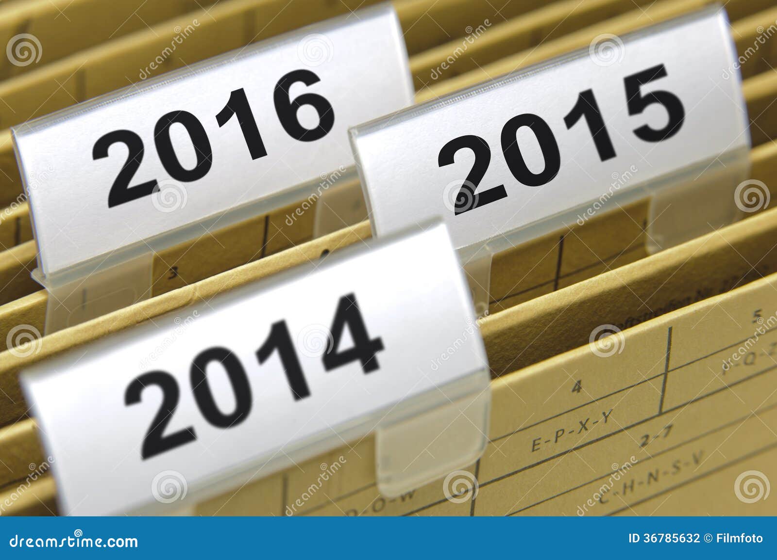 Folders for Year 2014, 2015, 2016 Stock Photo - Image of paper, economy ...