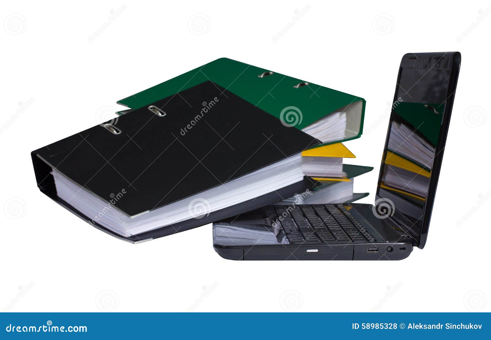 Folders on your computer stock photo. Image of blur, computer - 58985328