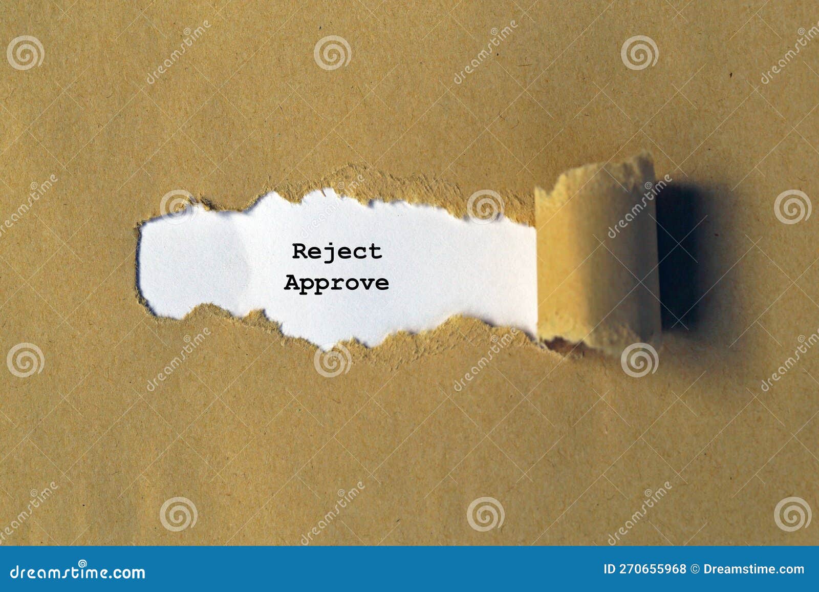 Reject approve on paper stock photo. Image of business - 270655968