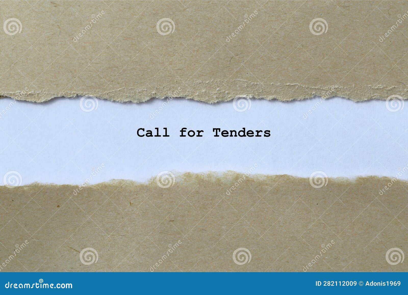 Call for Tenders on White Paper Stock Image - Image of criteria ...