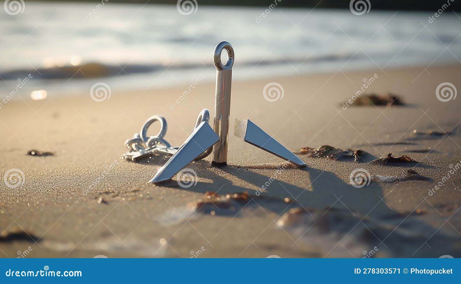The Folding Anchor for Easy Boating Stock Illustration - Illustration ...