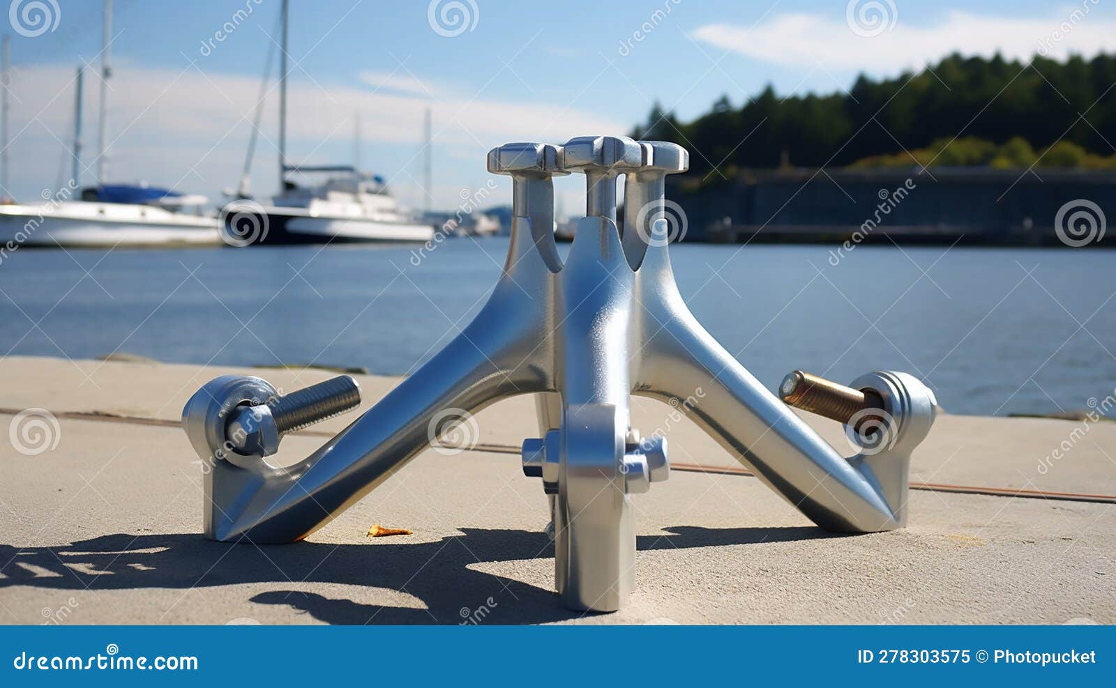 The Folding Anchor for Easy Boating Stock Illustration - Illustration ...