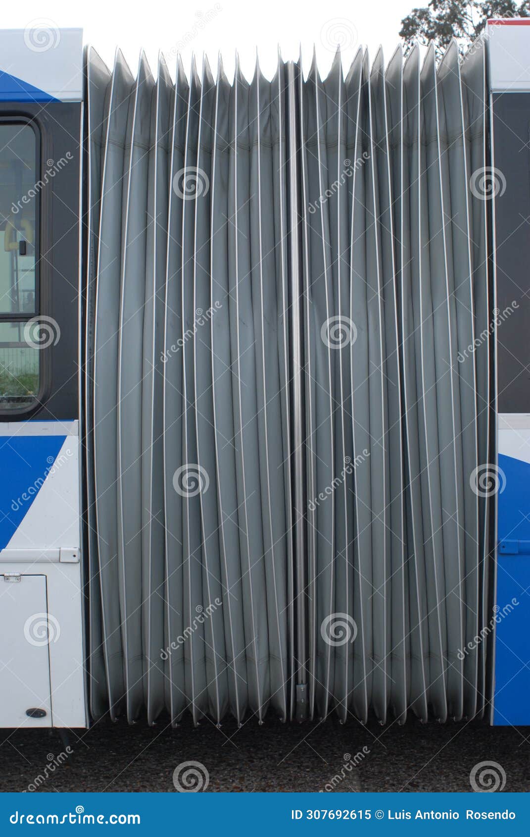 Folding Bellows and Central System in Railway Train Stock Image - Image ...