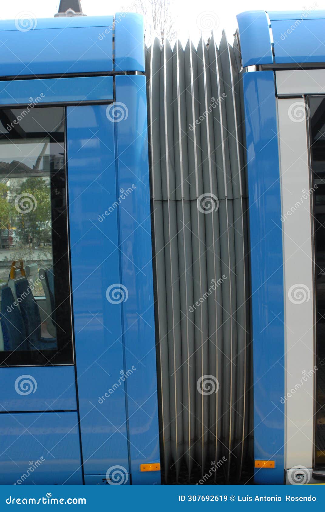 Folding Bellows and Central System in Railway Train Stock Image - Image ...