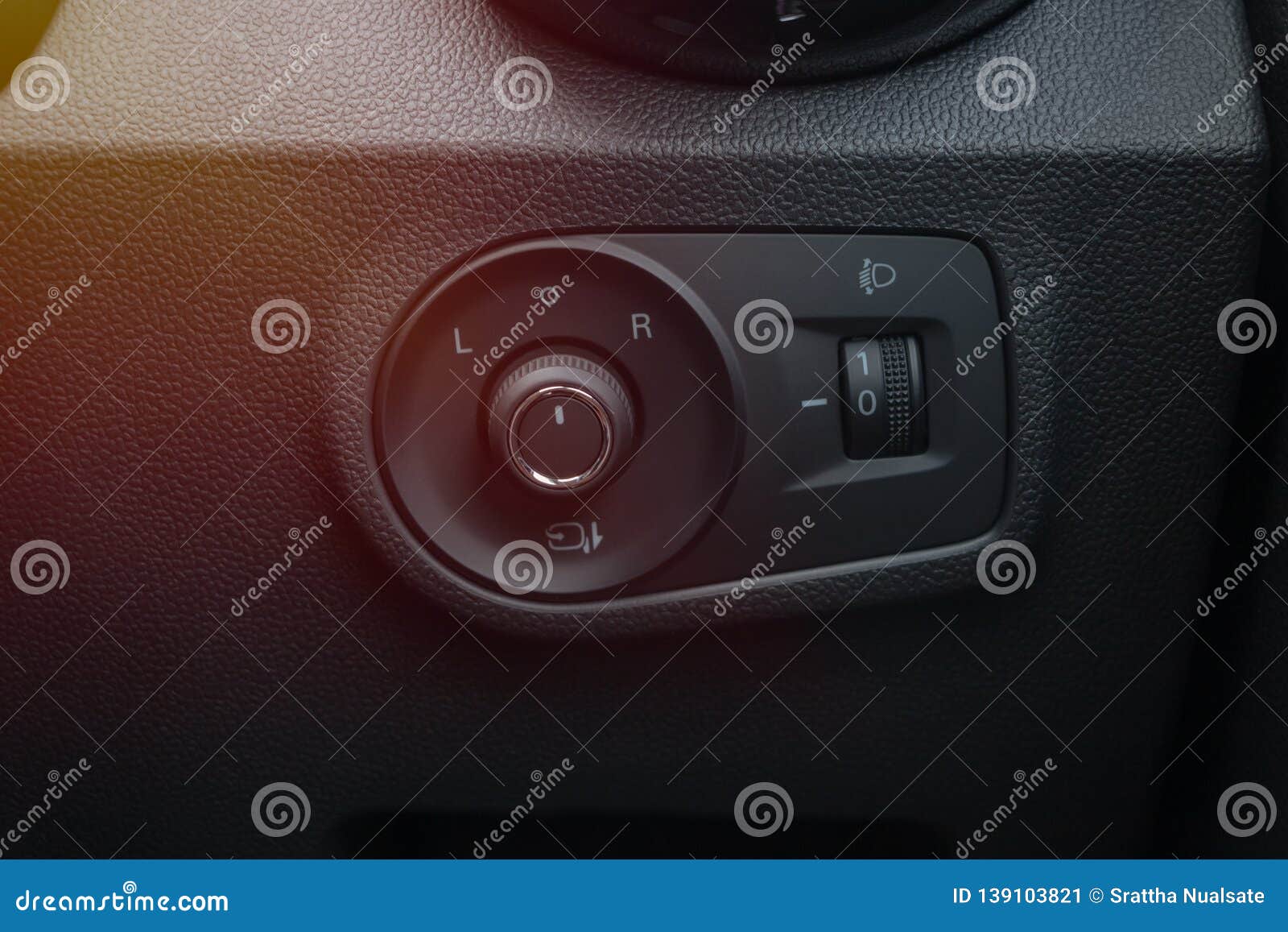 Folding Button for Car Side Mirror Stock Image - Image of inside ...