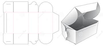 Folding Cake Box Die Cut Template Stock Vector - Illustration of ...