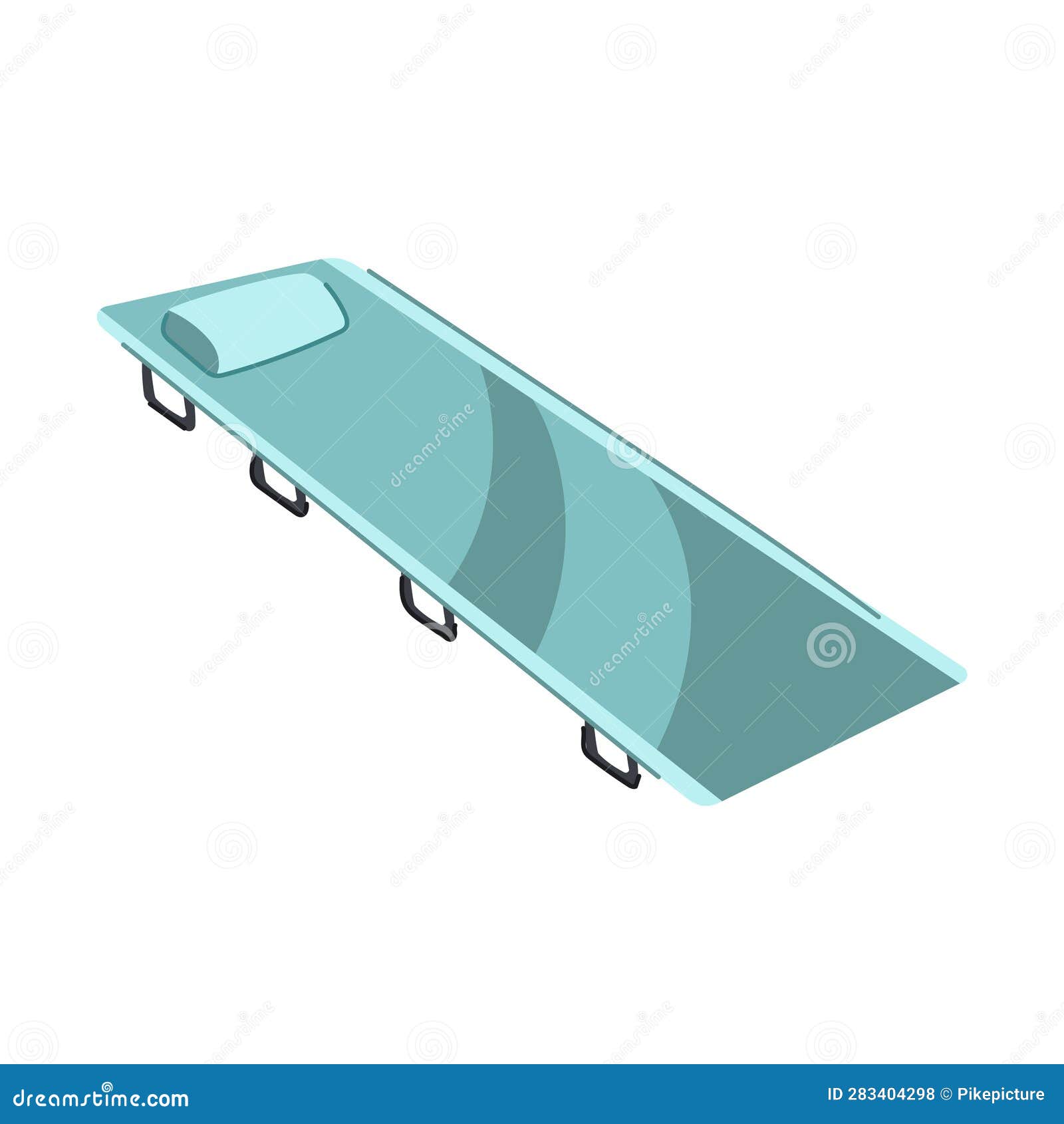 Folding Camping Cot Cartoon Vector Illustration Stock Illustration ...