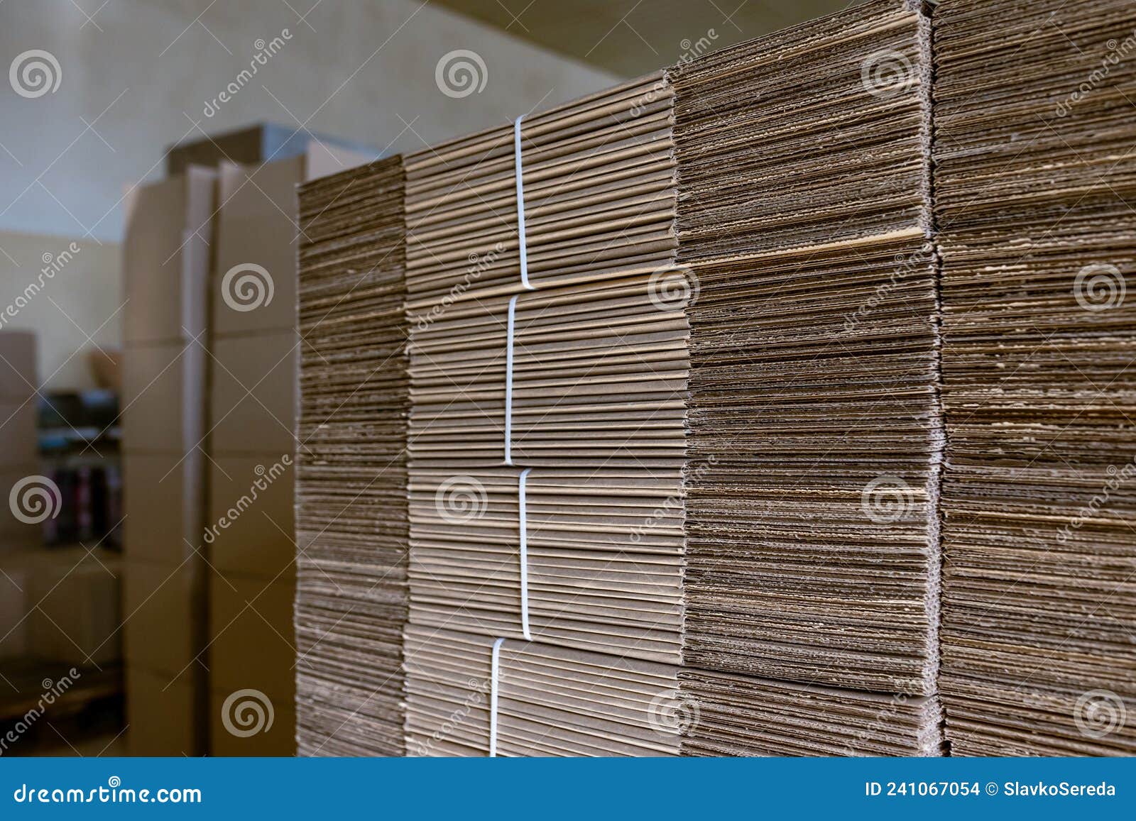 Corrugated Stacked Cardboard For The Background Stock Photography ...