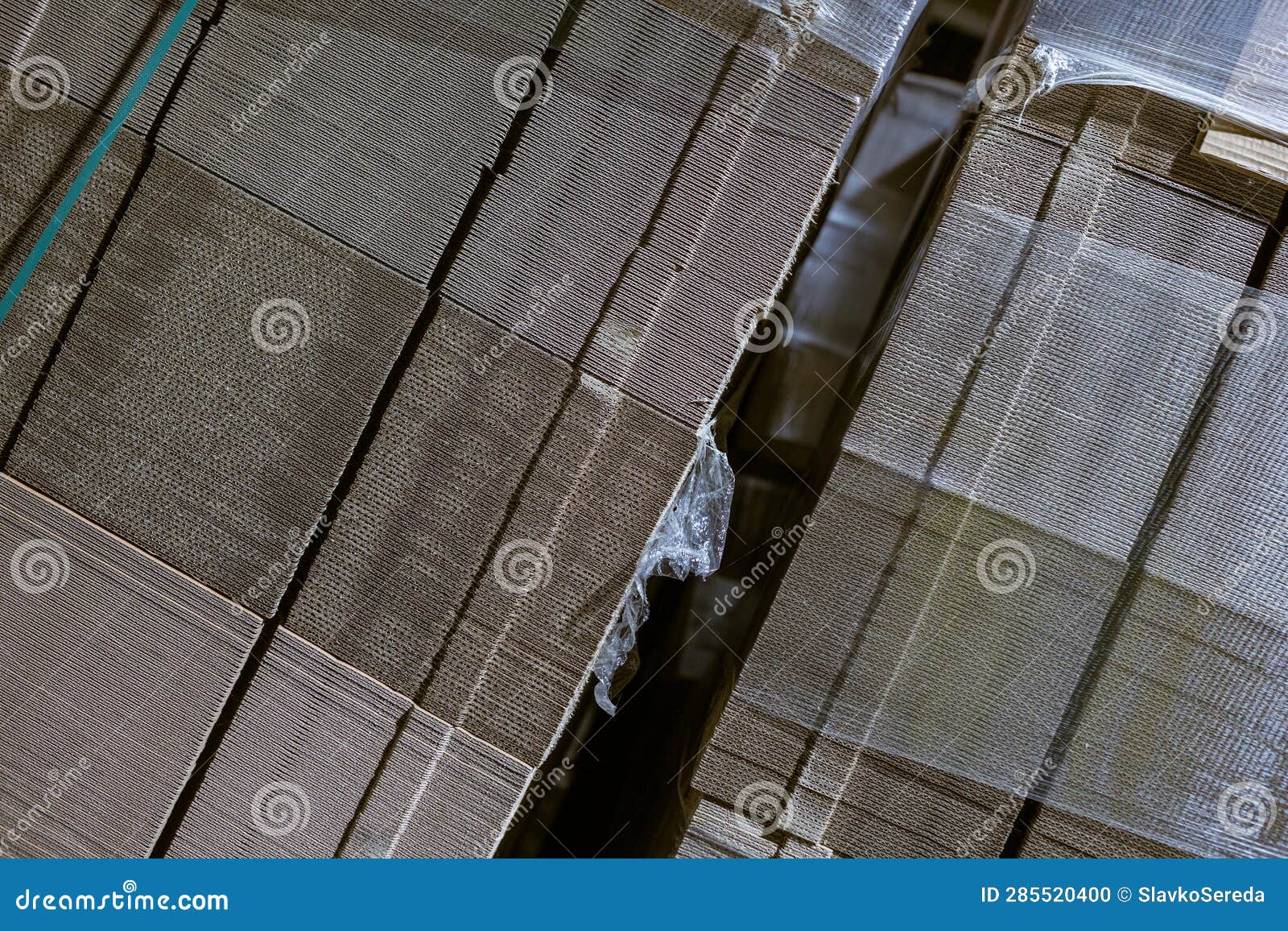 Folding Cardboard Boxes. Perforated Sheets of Corrugated Cardboard a ...