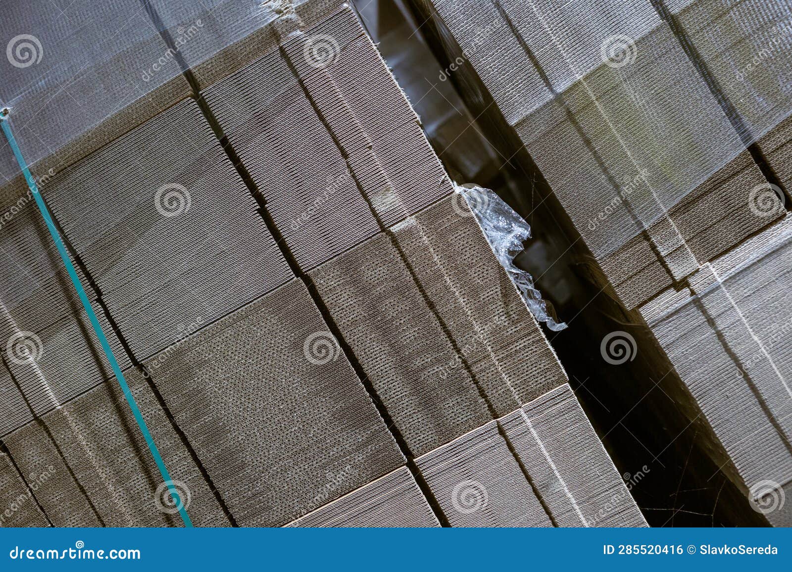 Folding Cardboard Boxes. Perforated Sheets of Corrugated Cardboard a ...