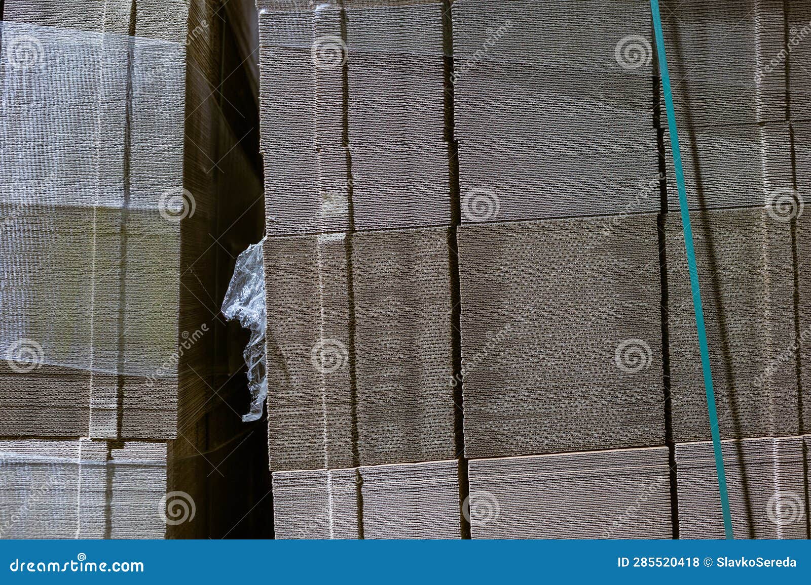 Folding Cardboard Boxes. Perforated Sheets of Corrugated Cardboard a ...