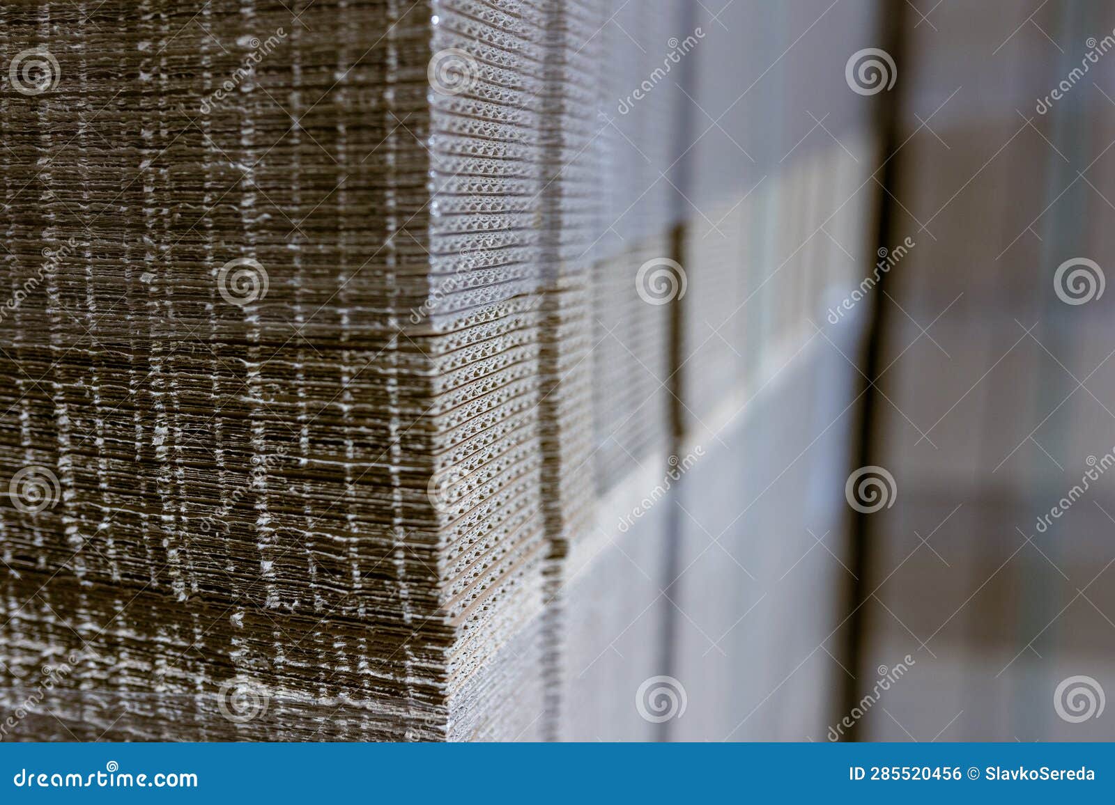 Folding Cardboard Boxes. Perforated Sheets of Corrugated Cardboard a ...