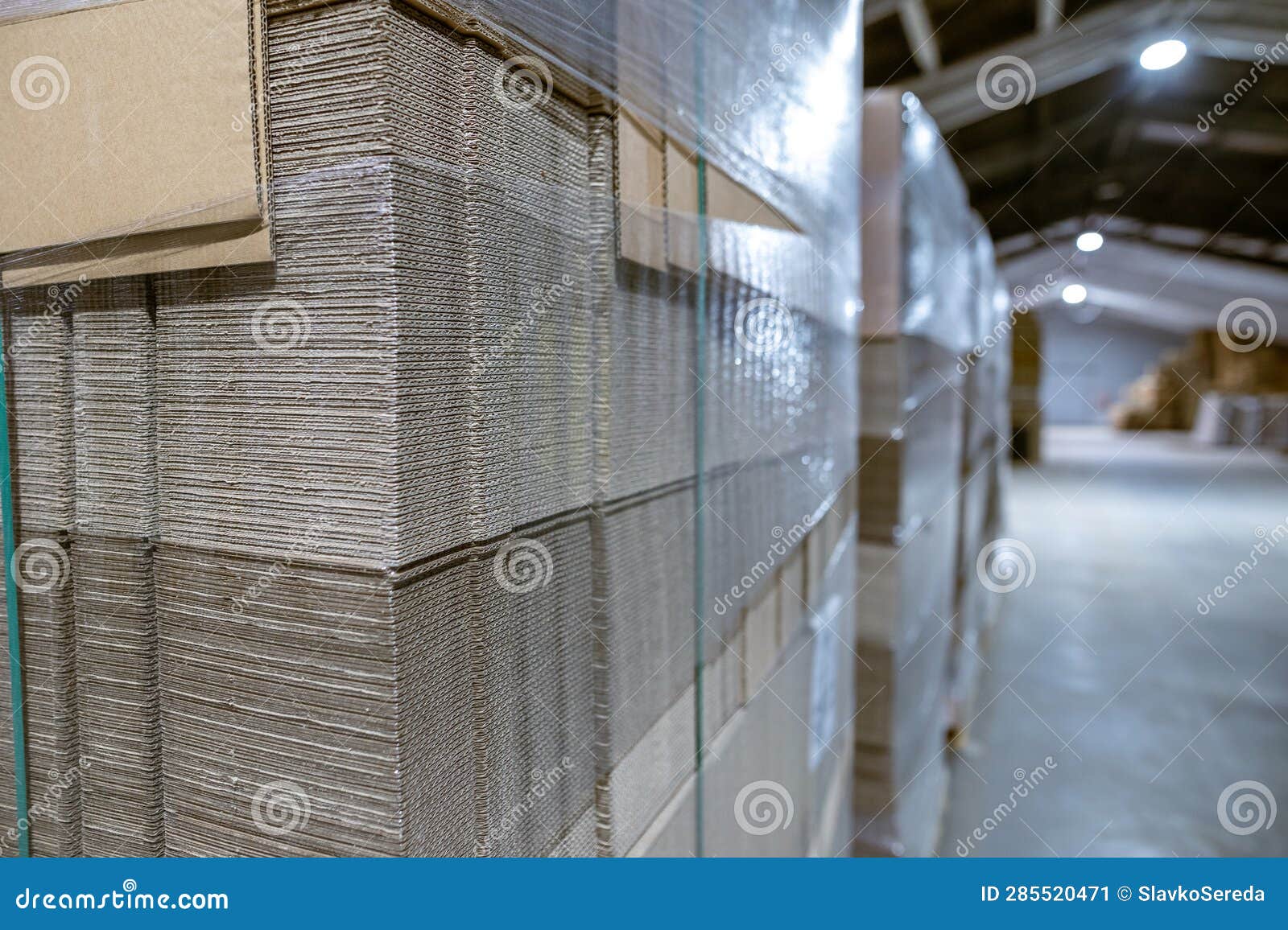 Folding Cardboard Boxes. Perforated Sheets Of Corrugated Cardboard Are ...