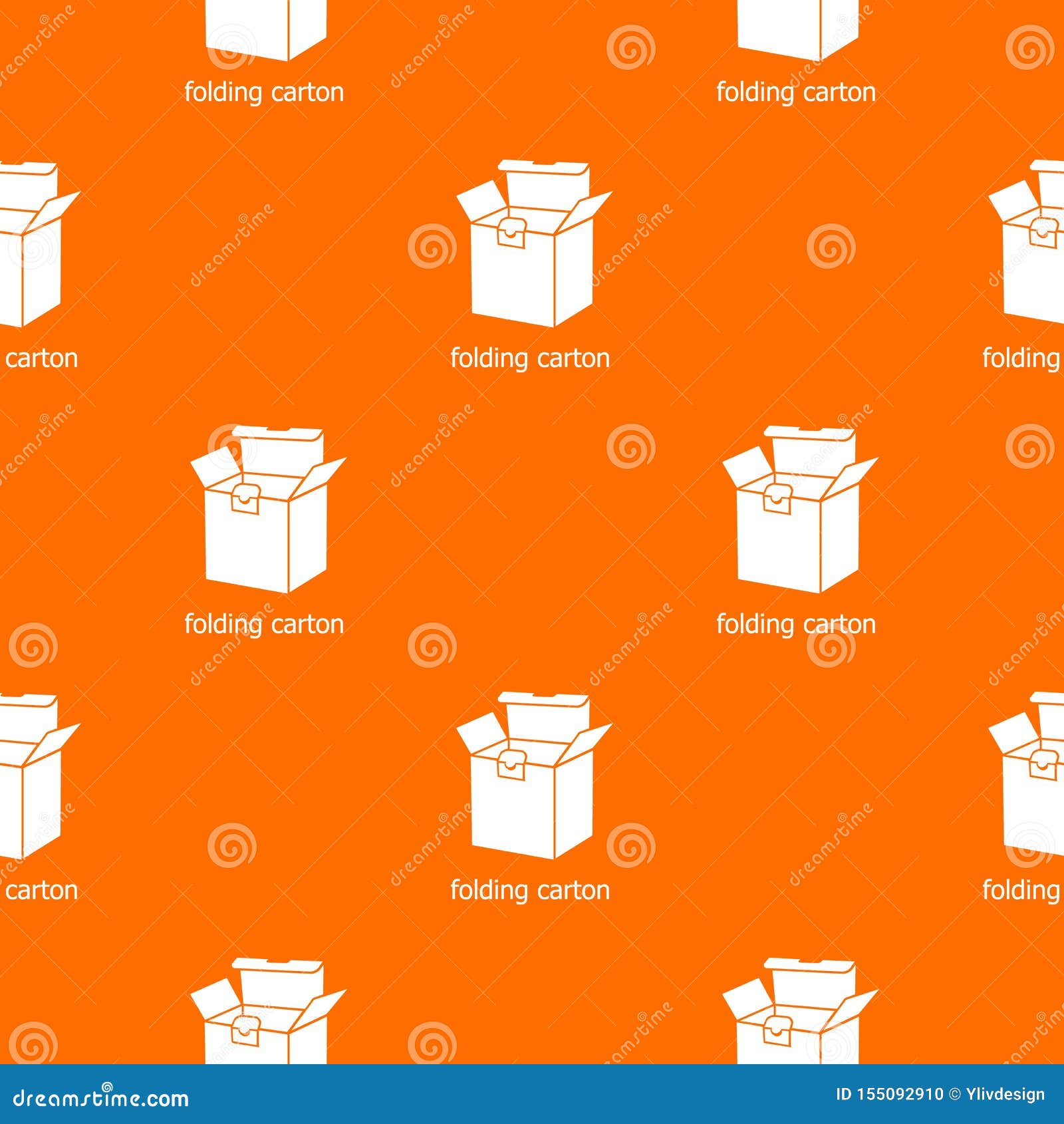 Folding Carton Pattern Vector Orange Stock Vector - Illustration of ...