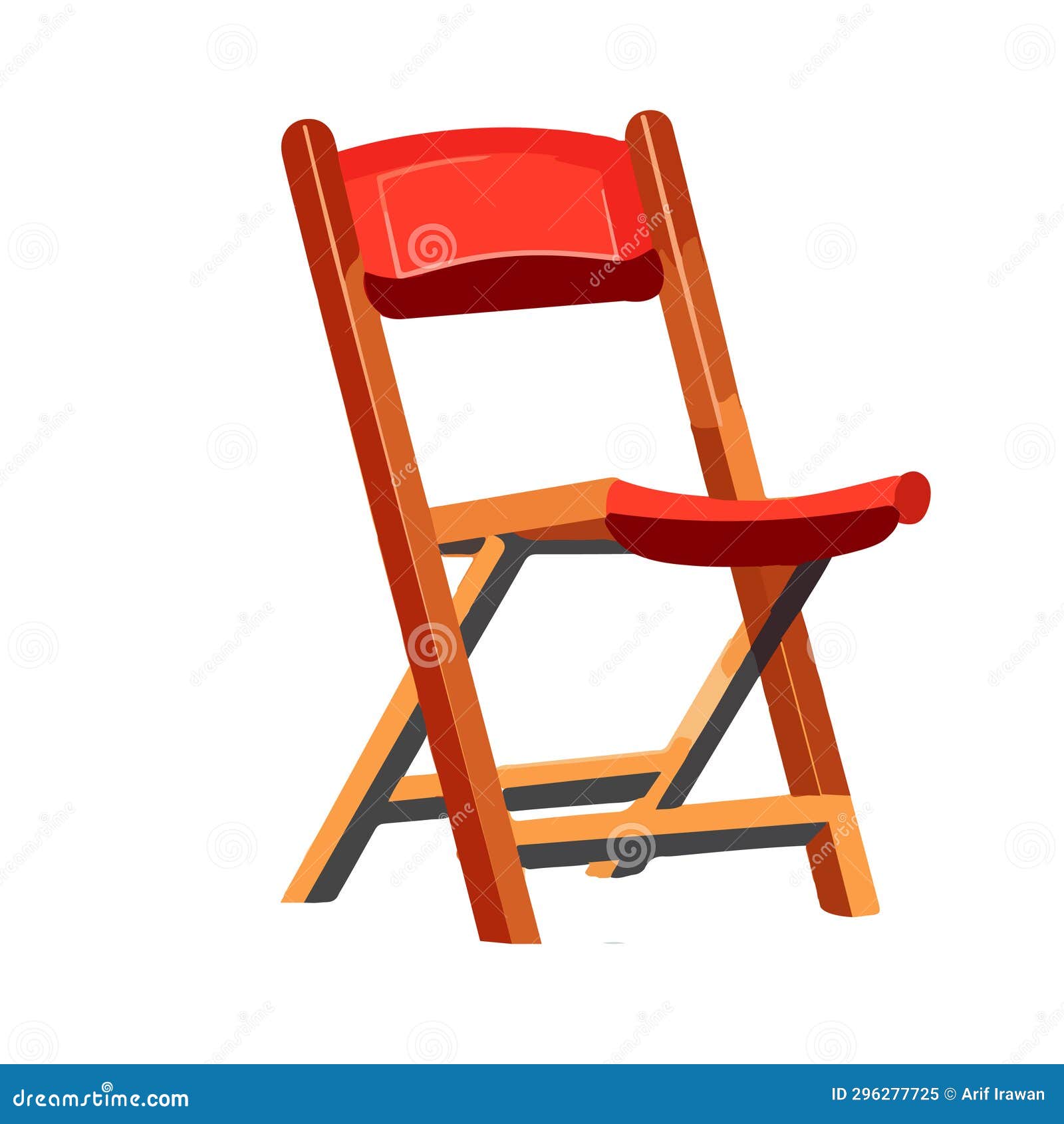 FOLDING CHAIR FLAT ILLUSTRATION VECTOR Stock Illustration ...