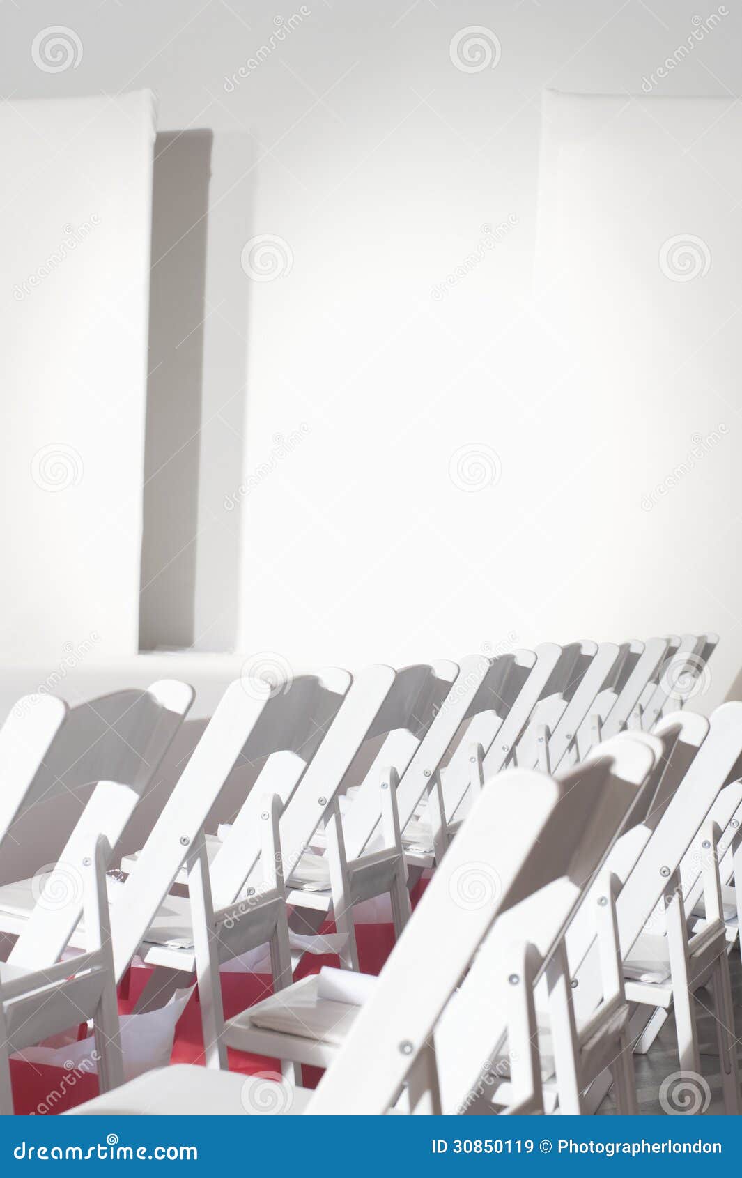 Folding Chairs Set Out in Preparation for a Fashion Show Stock Image ...