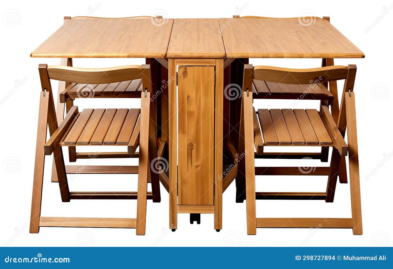 Folding Dining Table on White Background Stock Photo - Image of ...